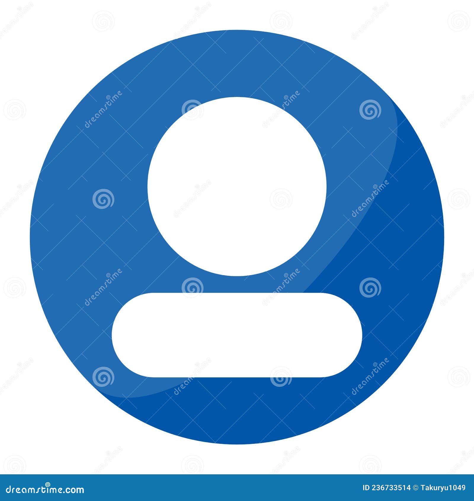 Blue User Icon with a Glossy. Vector. Stock Vector - Illustration of ...