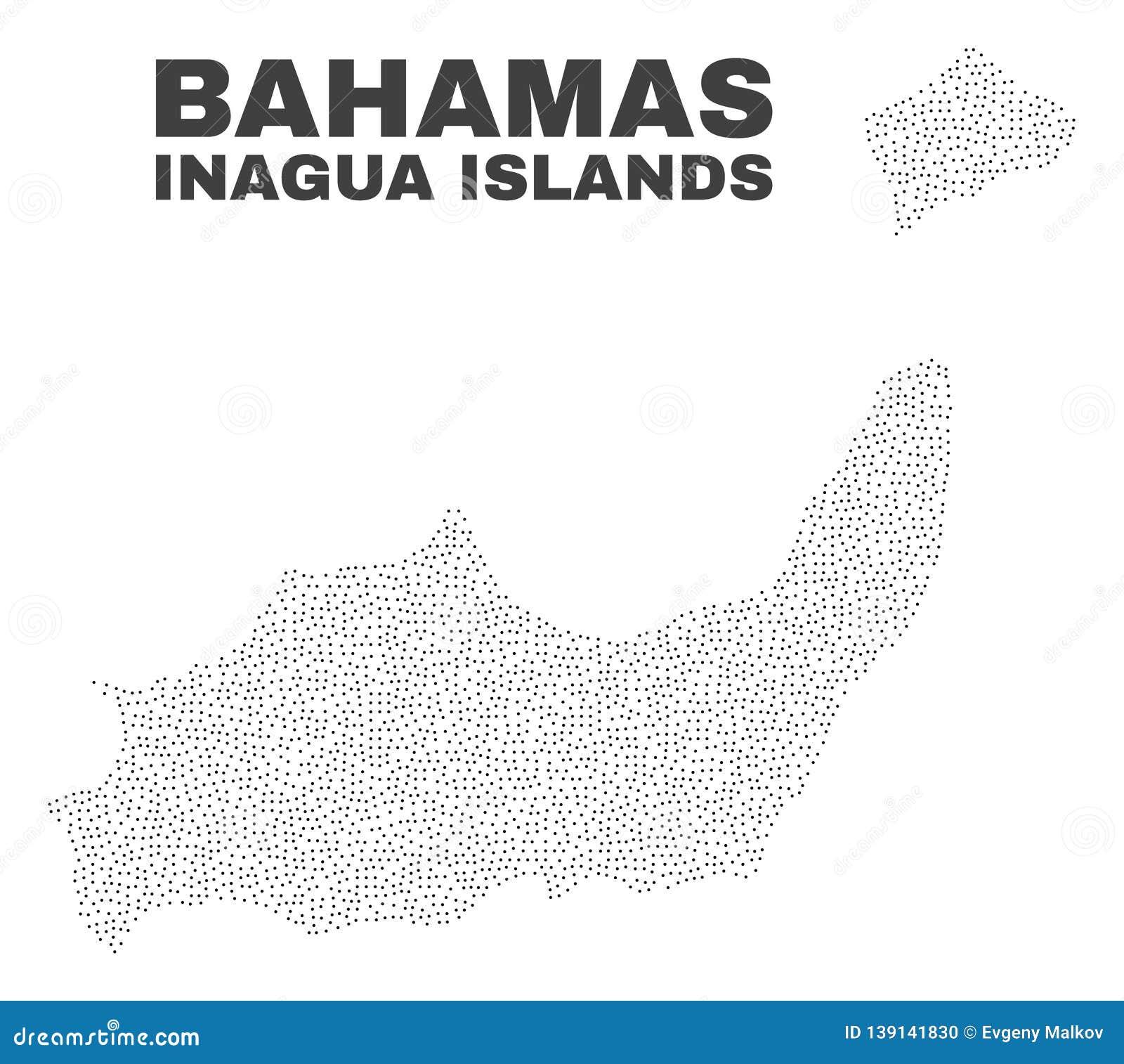 Vector Inagua Islands Map of Points Stock Vector - Illustration of ...