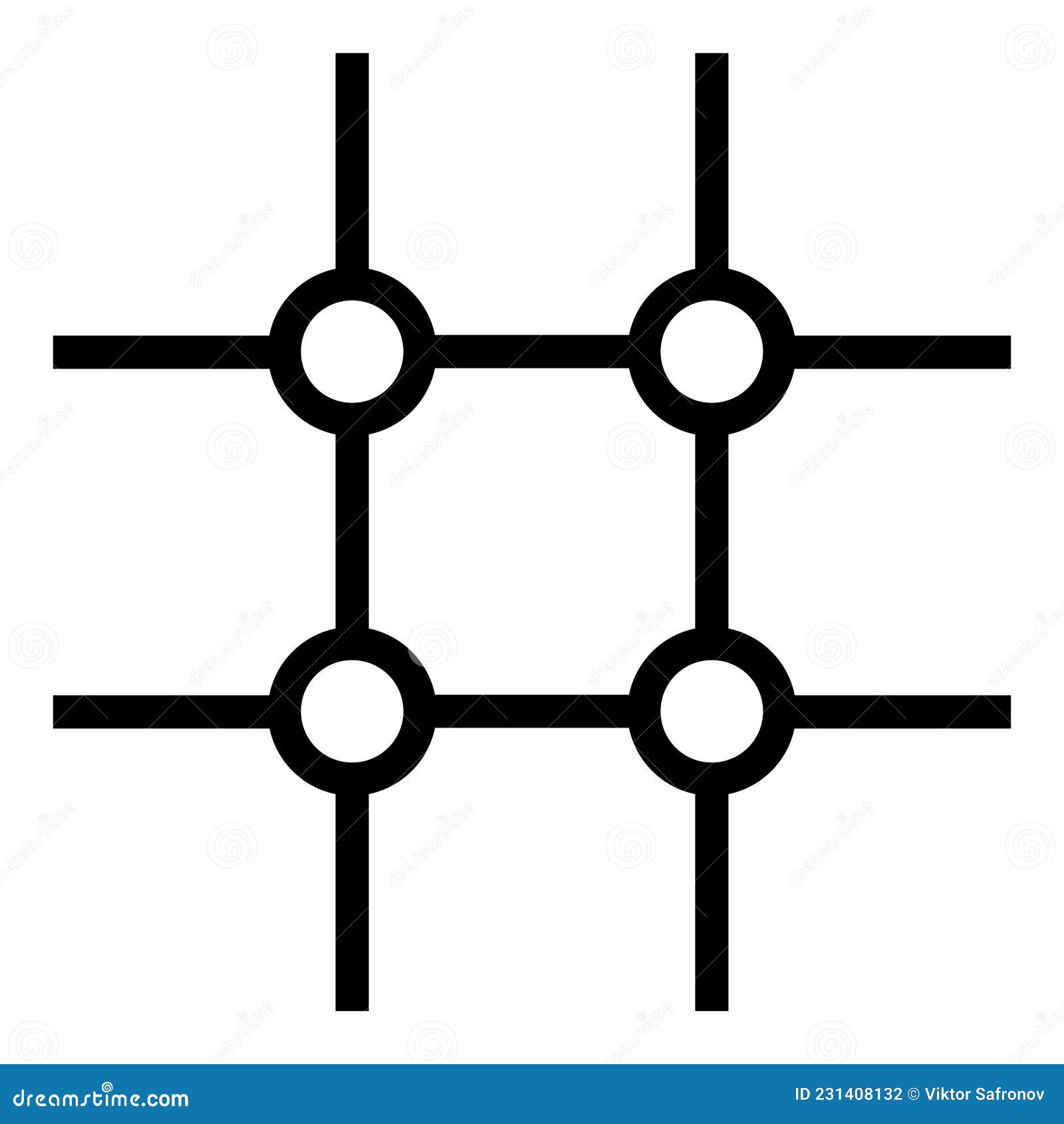 Vector Incomplete Square Grid Flat Icon Illustration Stock Vector ...