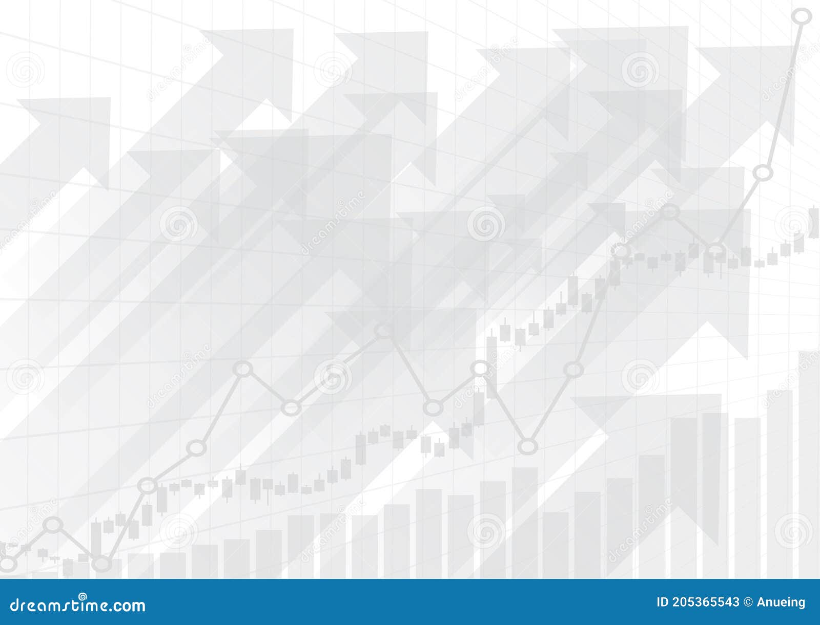 Vector : Increase Gray Business Graphs on White Background Stock Vector ...