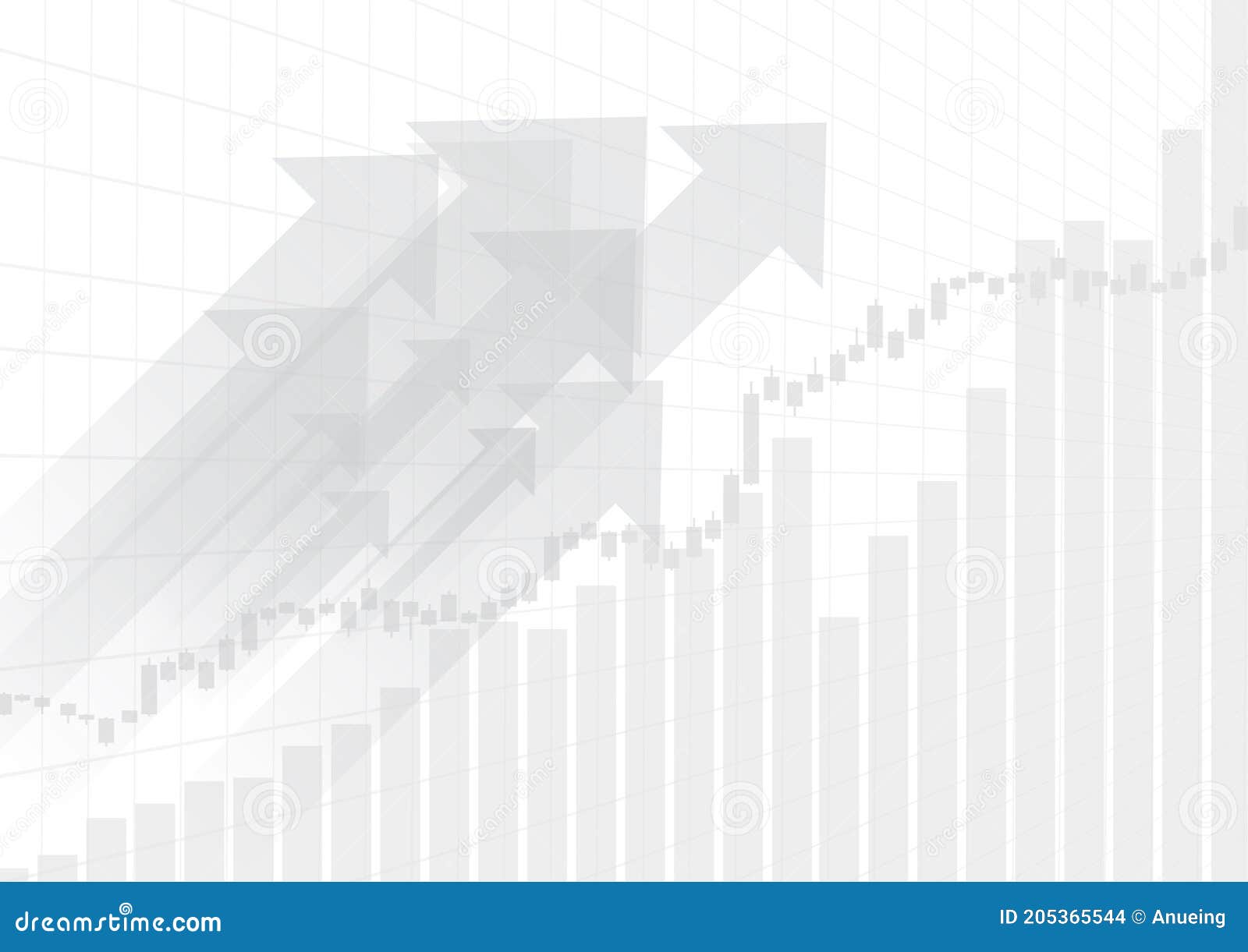 Vector : Increase Gray Business Graphs on White Background Stock Vector ...