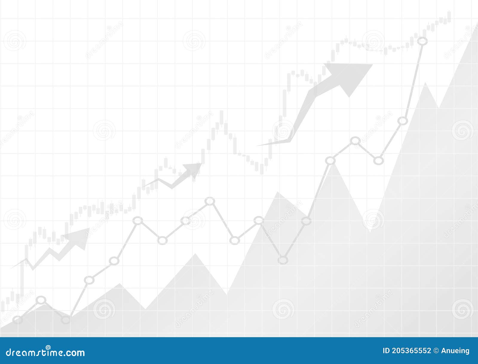 Vector : Increase Gray Business Graphs on White Background Stock Vector ...