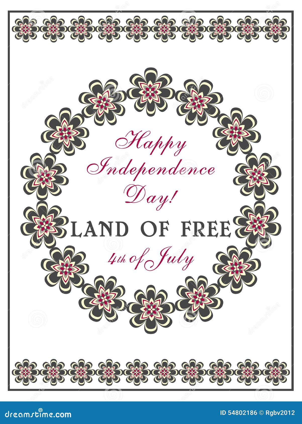 Vector Independence Day Card Stock Vector - Illustration of celebration ...