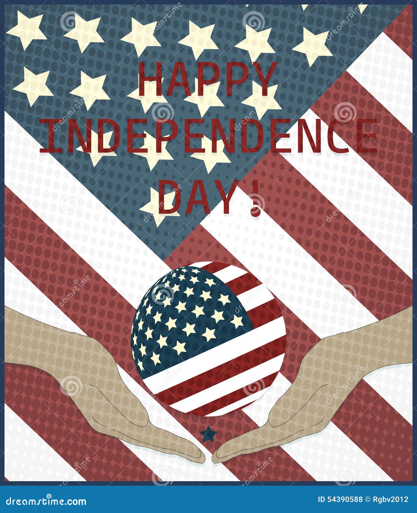 Vector Independence Day Poster Stock Illustration - Illustration of ...