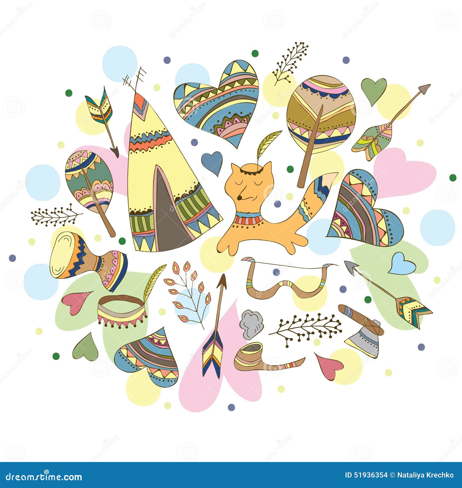 Indian Doodle Boho Floral Mehendi Mandalas Set Cartoon Vector ...