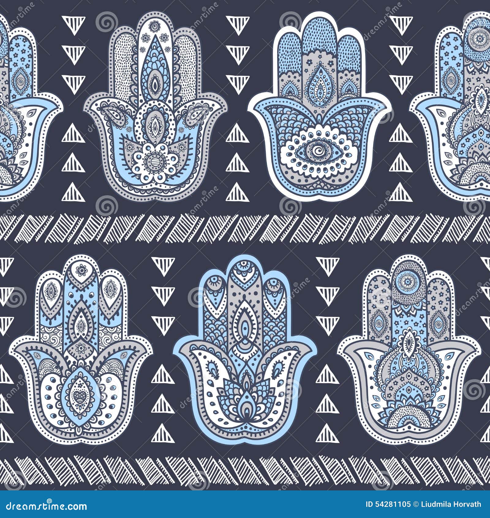 Hamsa Hand Pattern