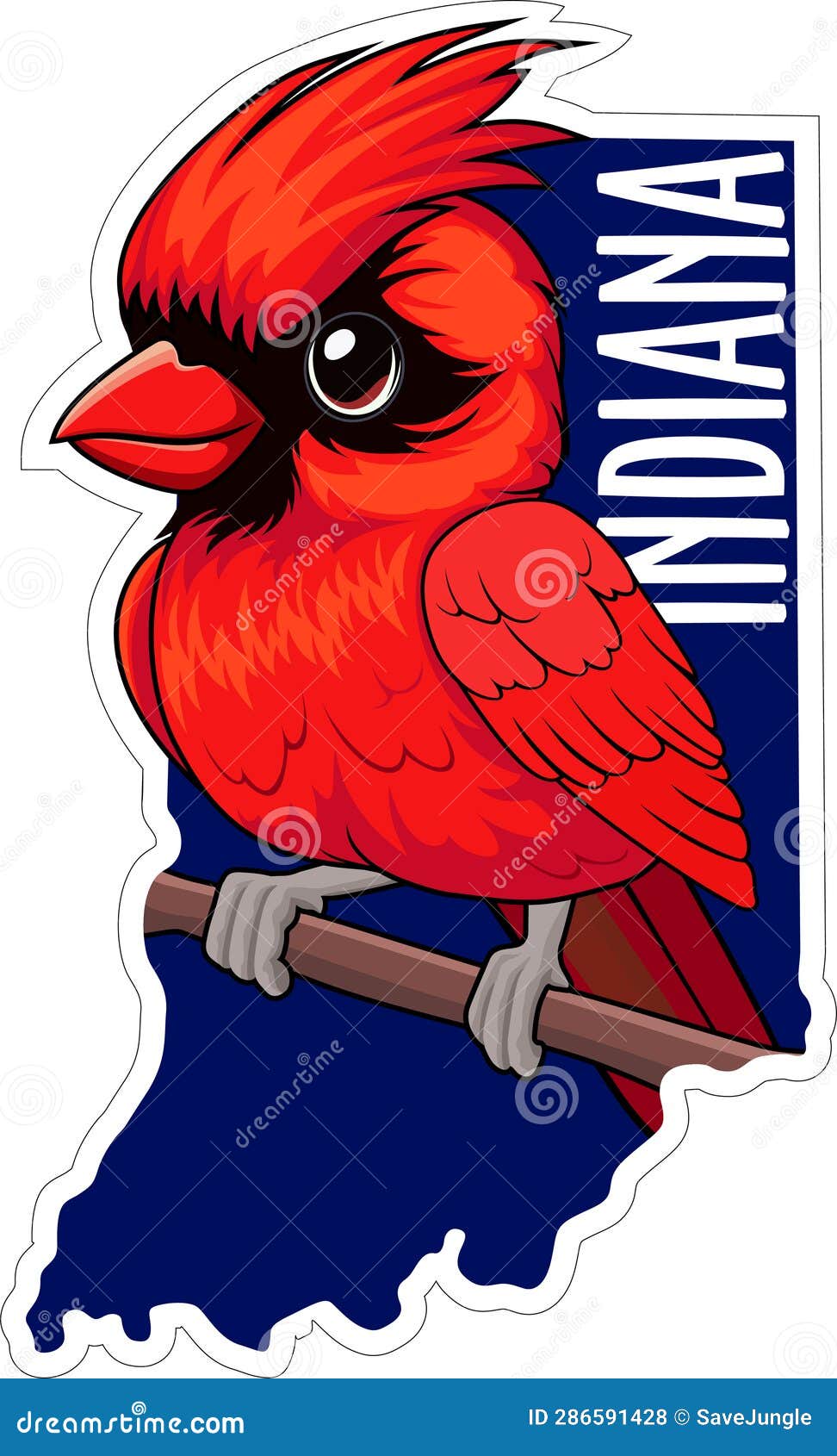 Indiana Map Cartoon | CartoonDealer.com #262359923