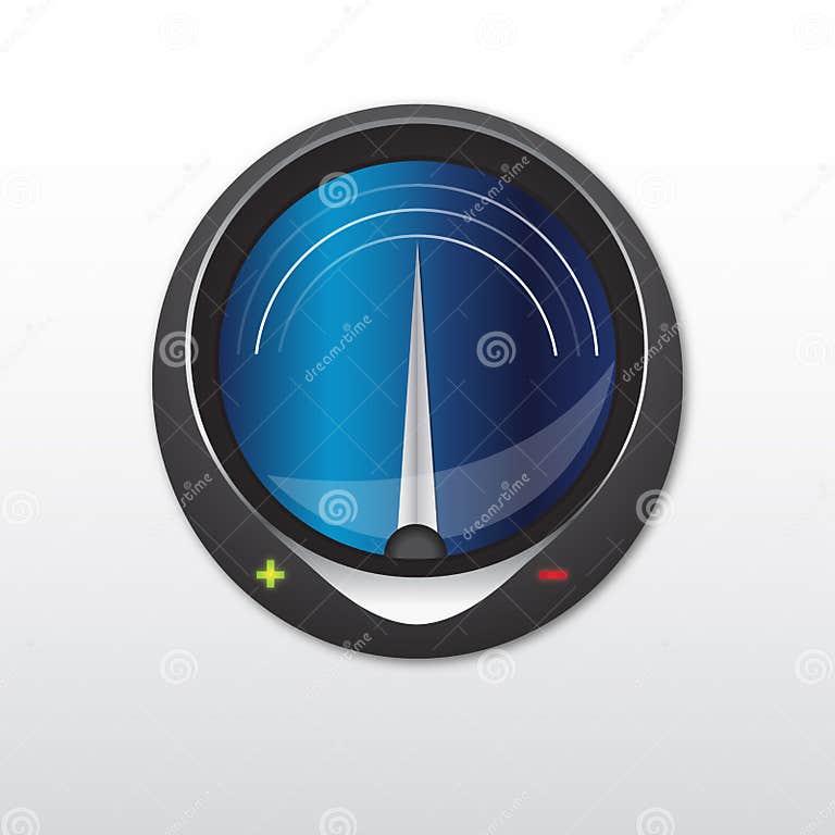 Vector Indicator in Dark Blue and Black Colour with Symbols Plus and ...