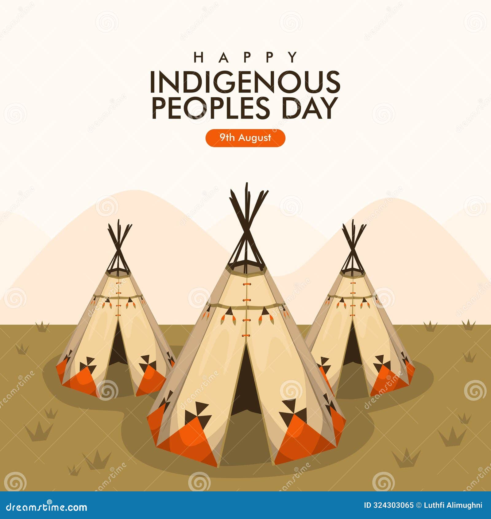 Vector Indigenous Peoples Day Poster Template Stock Vector ...