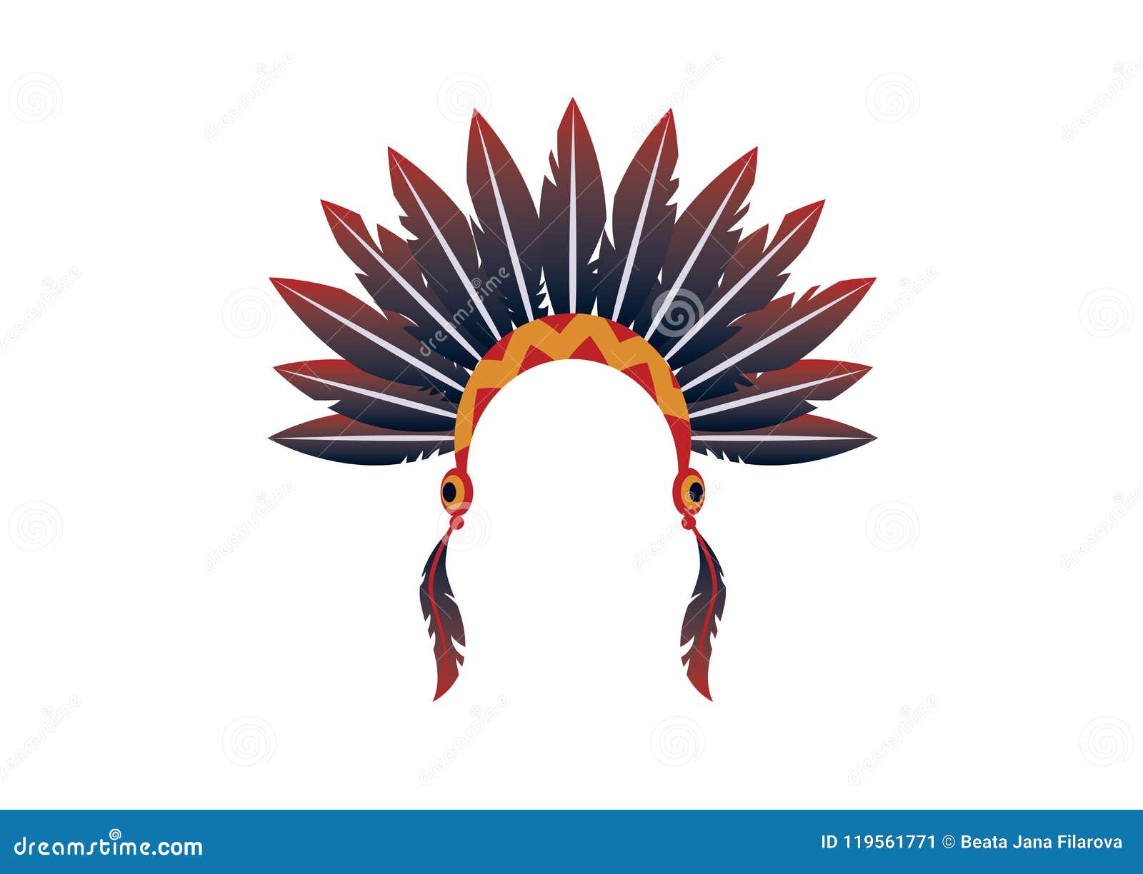 Vector indio de la venda ilustración del vector. Ilustración de icono ...