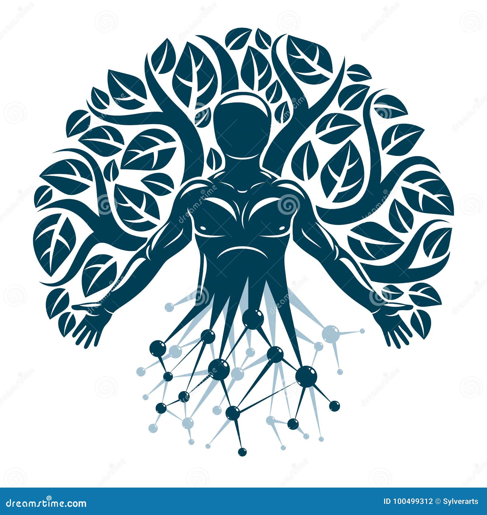 Vector Individual, Mystic Character Made With Wings And Emerging From ...