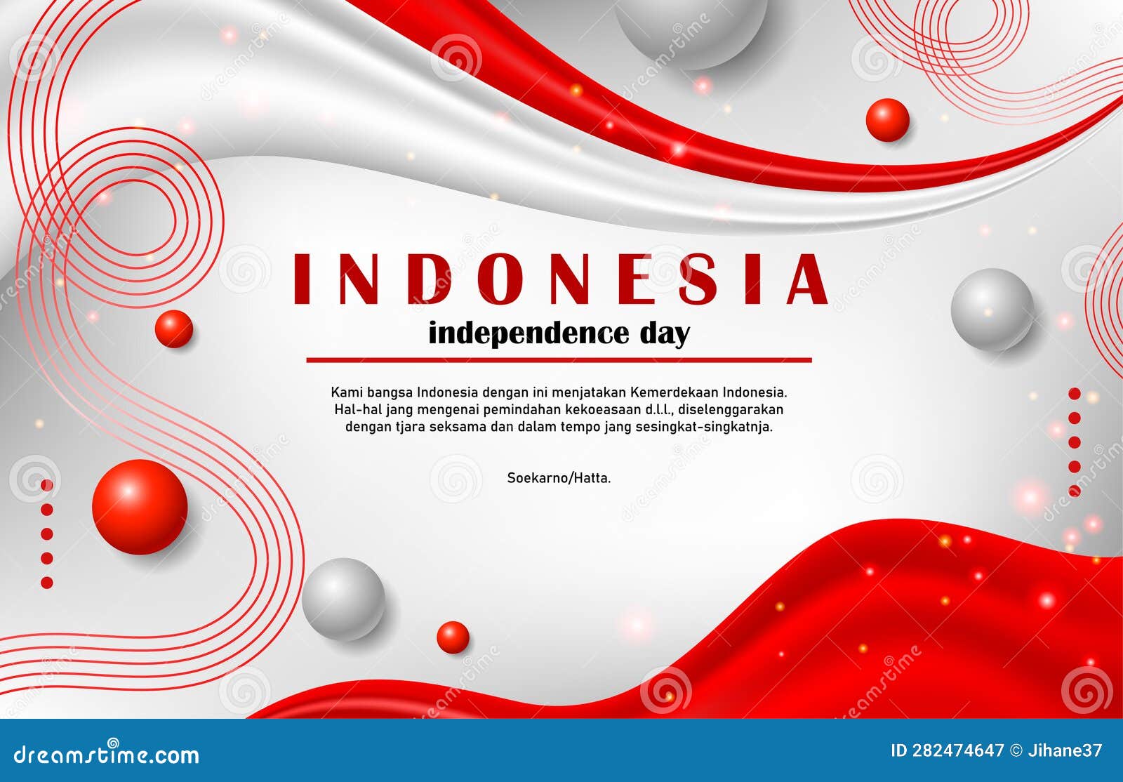Indonesia Independence Day Background Stock Illustration - Illustration ...