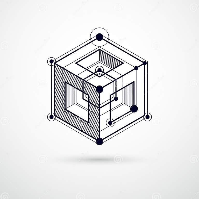 Vector Industrial and Engineering Black and White Background, Future ...