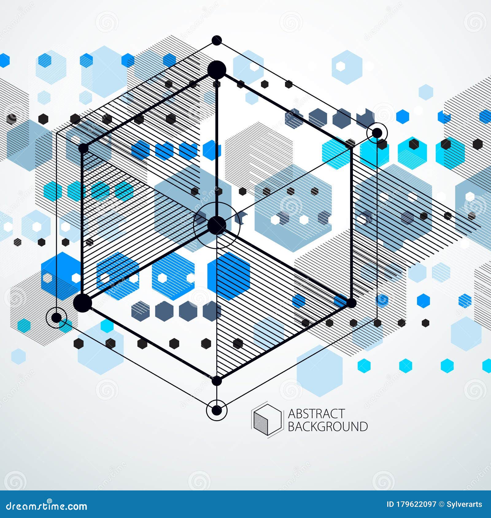 Vector Industrial and Engineering Blue Background, Future Technical ...