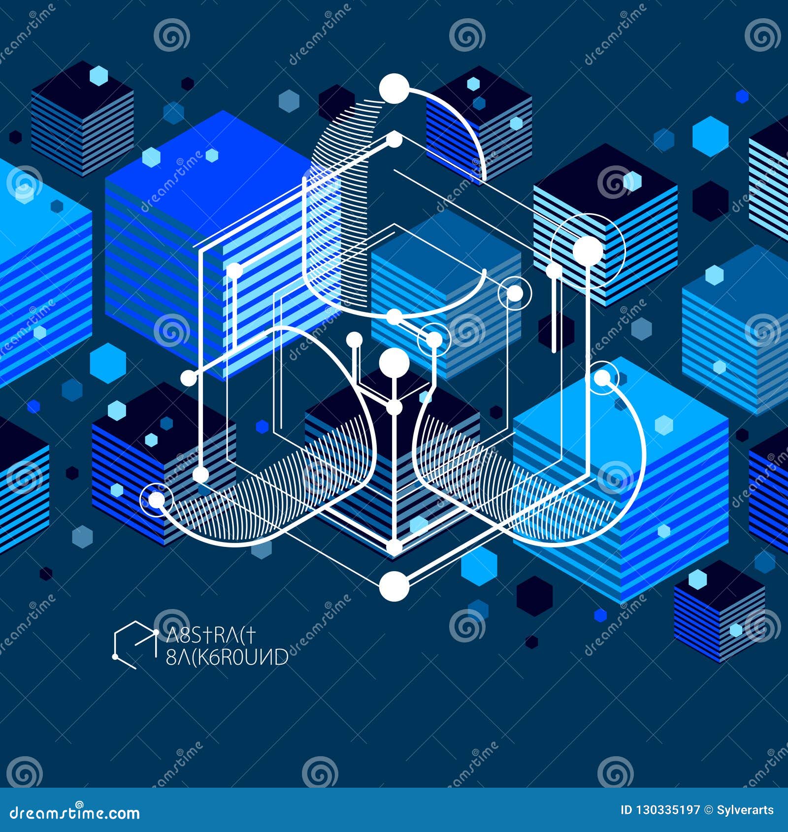 Vector Industrial and Engineering Blue Black Background, Future Stock ...