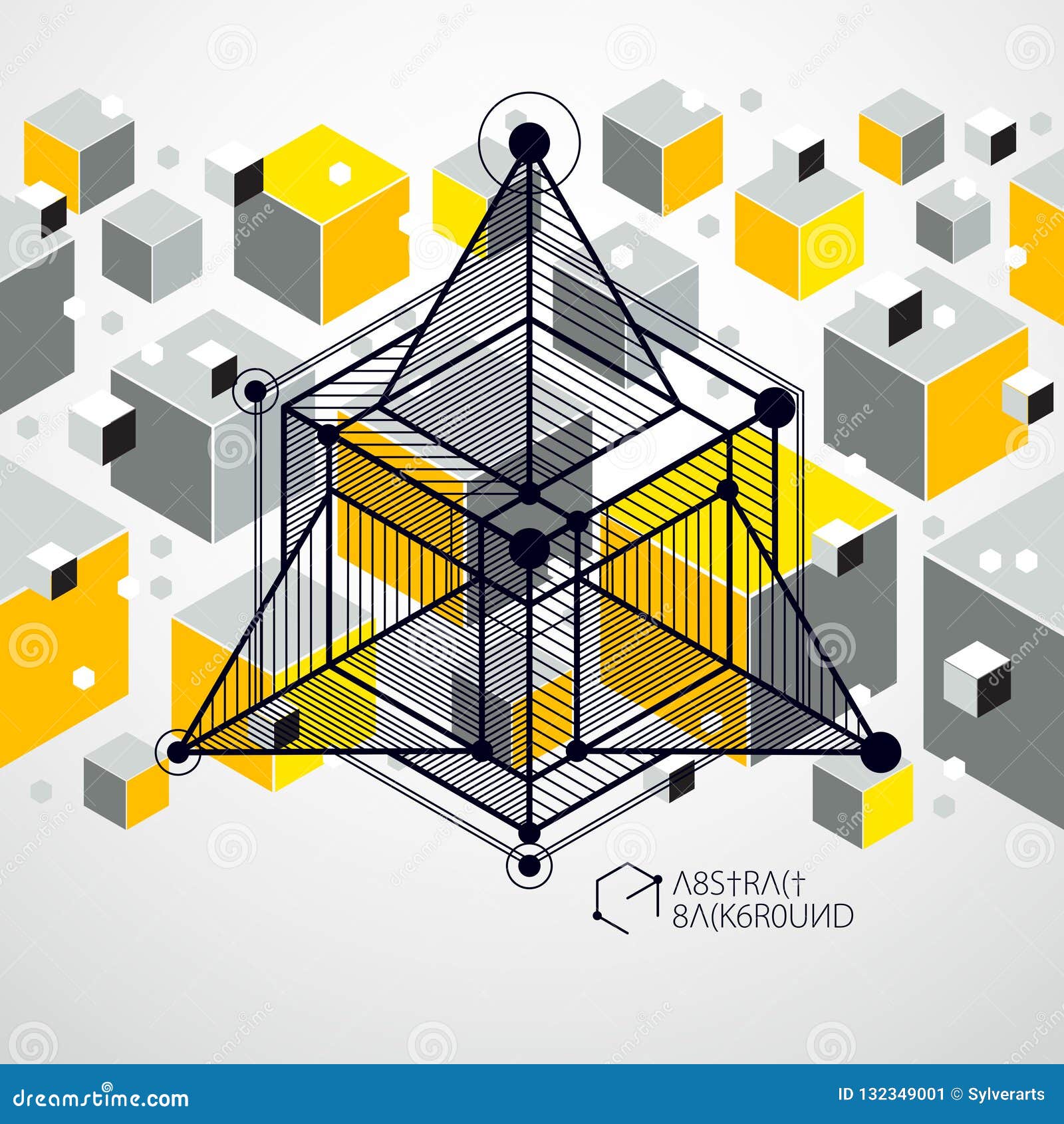 Vector Industrial and Engineering Yellow Background, Future Tech Stock ...