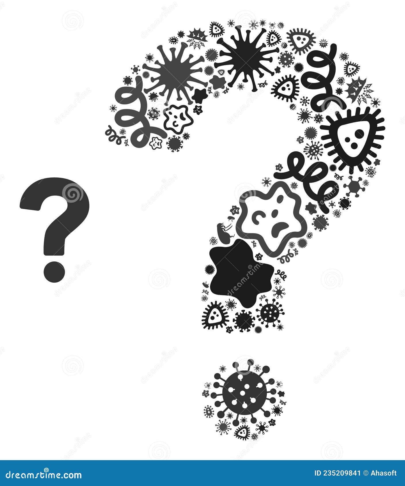 Composition Question Icon of Infection Viruses Stock Vector ...
