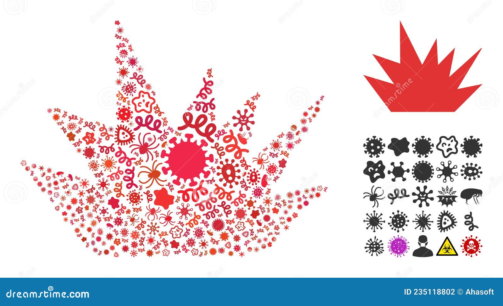 Pathogenic Bomb Virus And Pathogens Concept Low Poly Modern - Viral ...