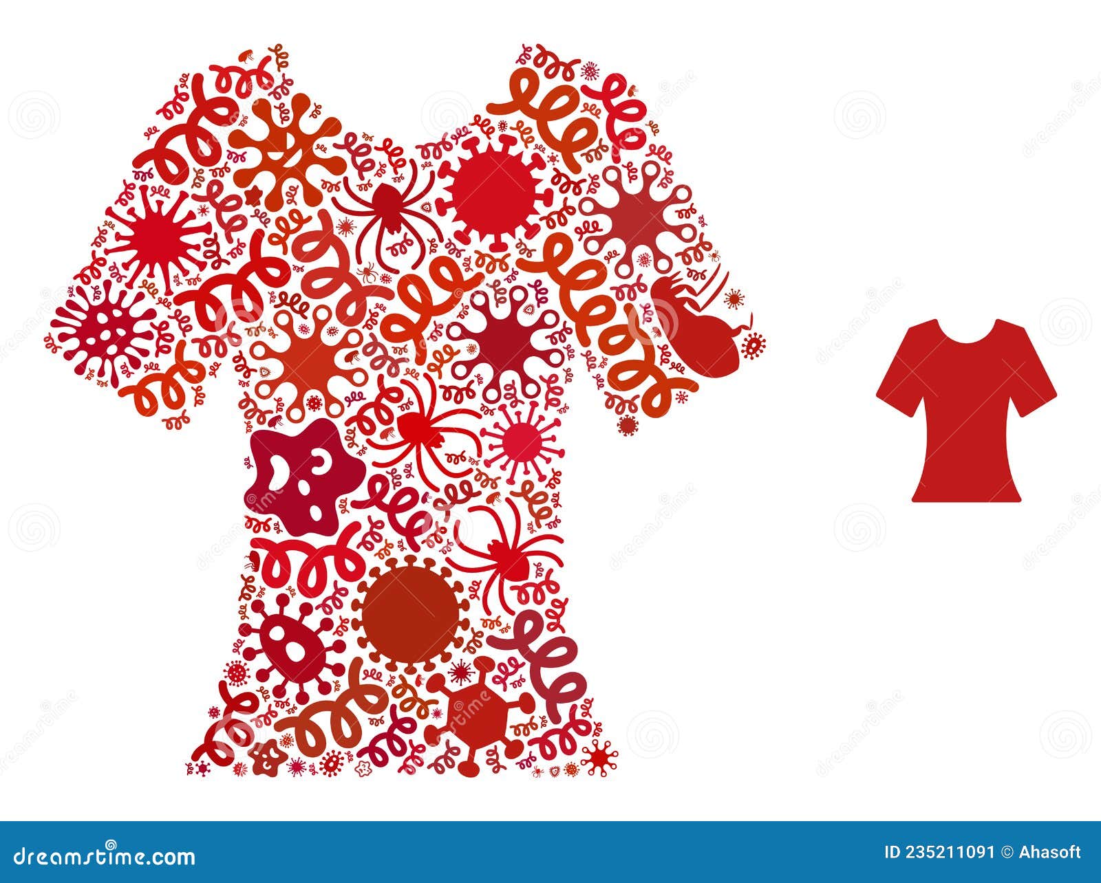 Mosaic Clothes Icon of Flu Pathogens Stock Vector - Illustration of ...