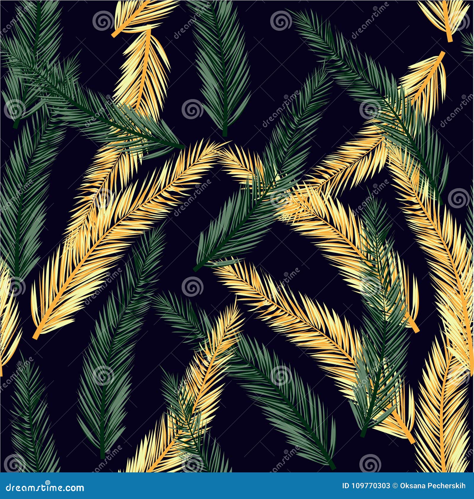 Vector Infinite Pattern With Twigs Royalty-Free Stock Photography ...