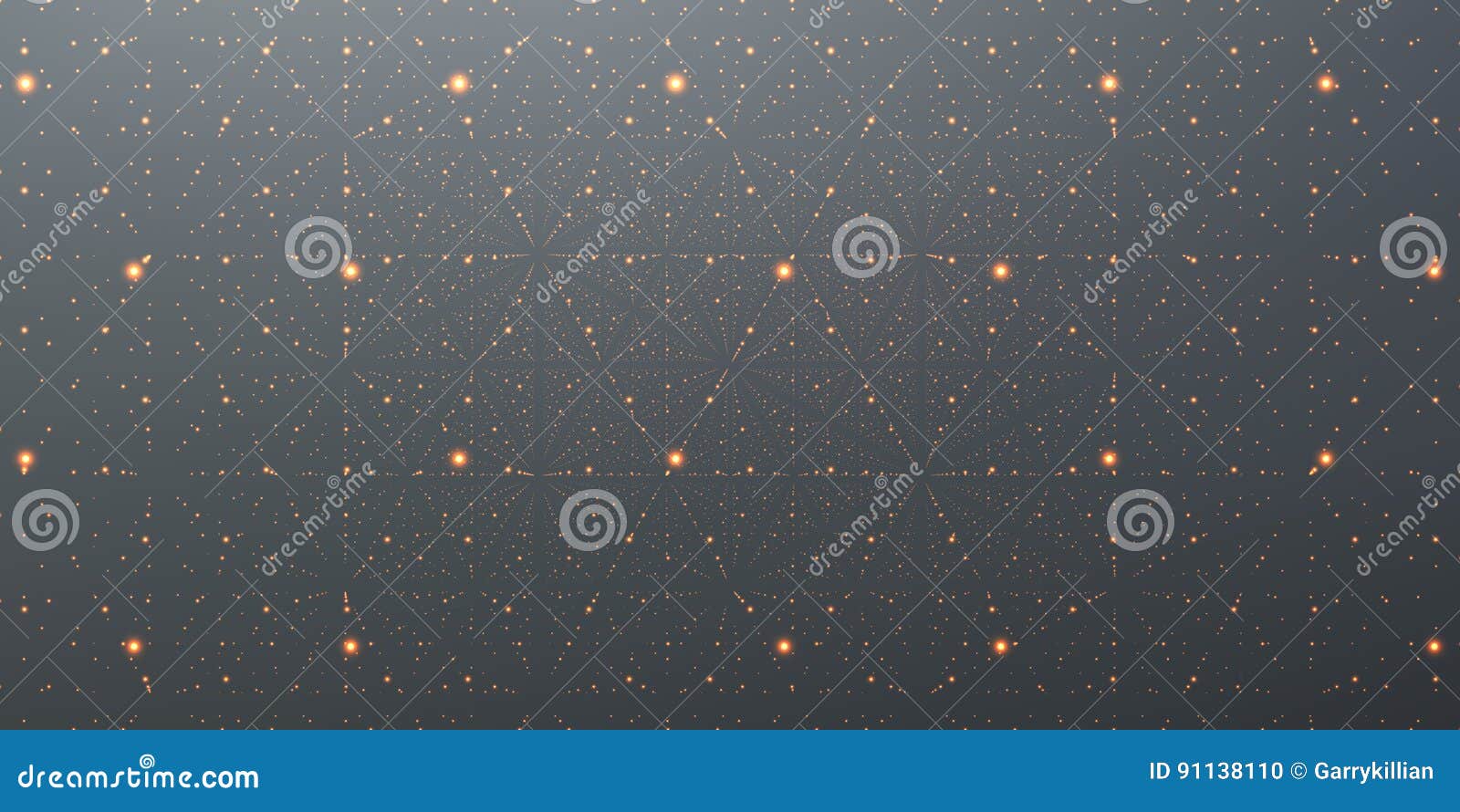 Vector Infinite Space Background. Matrix of Glowing Stars with Illusion ...