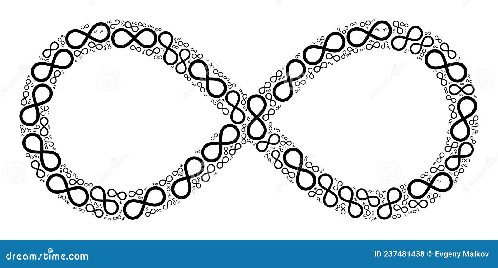 Infinity Fractal Icon Composition of Self Items Stock Vector ...