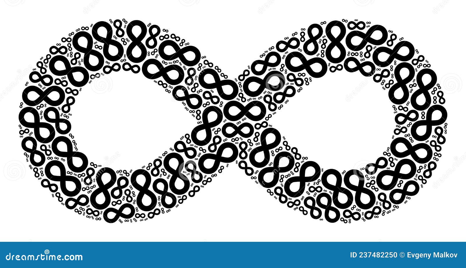 Infinity Recursive Icon Composition of Self Items Stock Vector ...