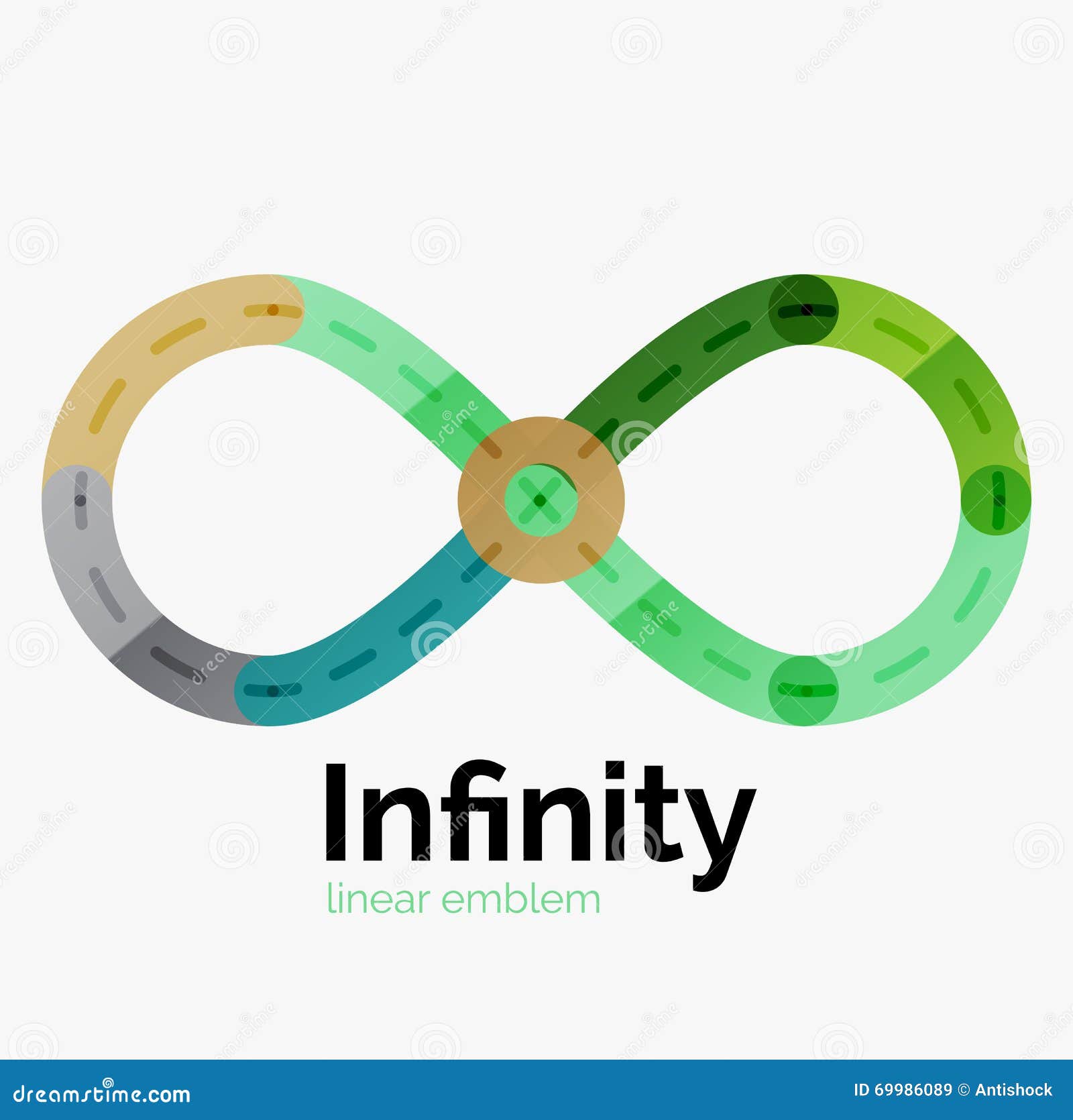 Vector Infinity Logo, Flat Colorful Design Stock Illustration ...