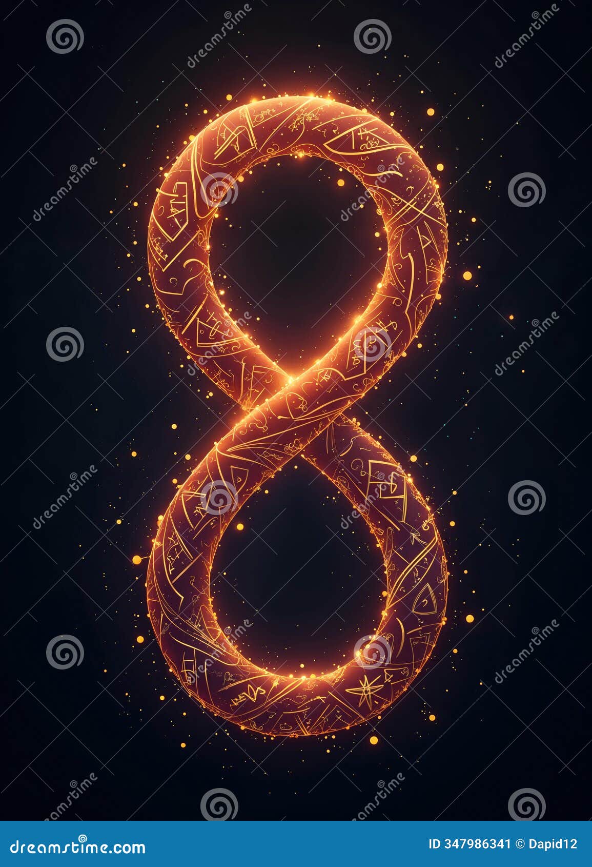 Vector of Infinity Loop Symbol of Glowing Light Trails with Religious ...