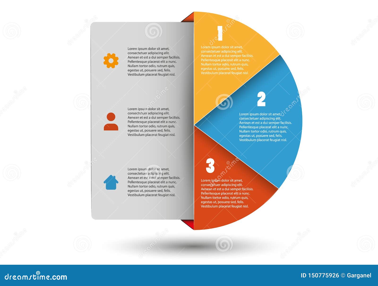 Vector Info Graphic Template Contain Geometric Four Part Graphic with ...