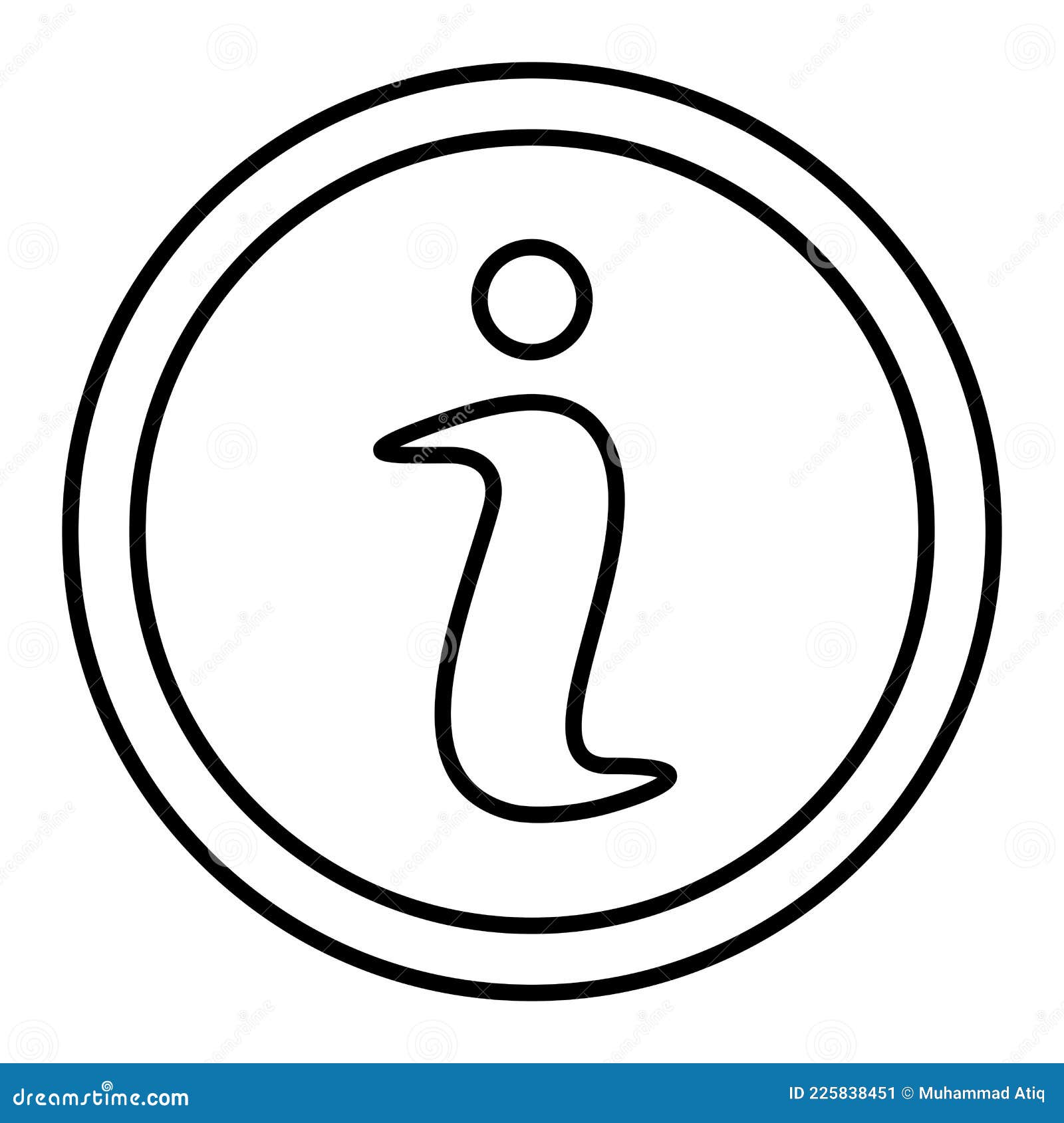 Vector Info Outline Icon Design Stock Vector - Illustration of lined ...