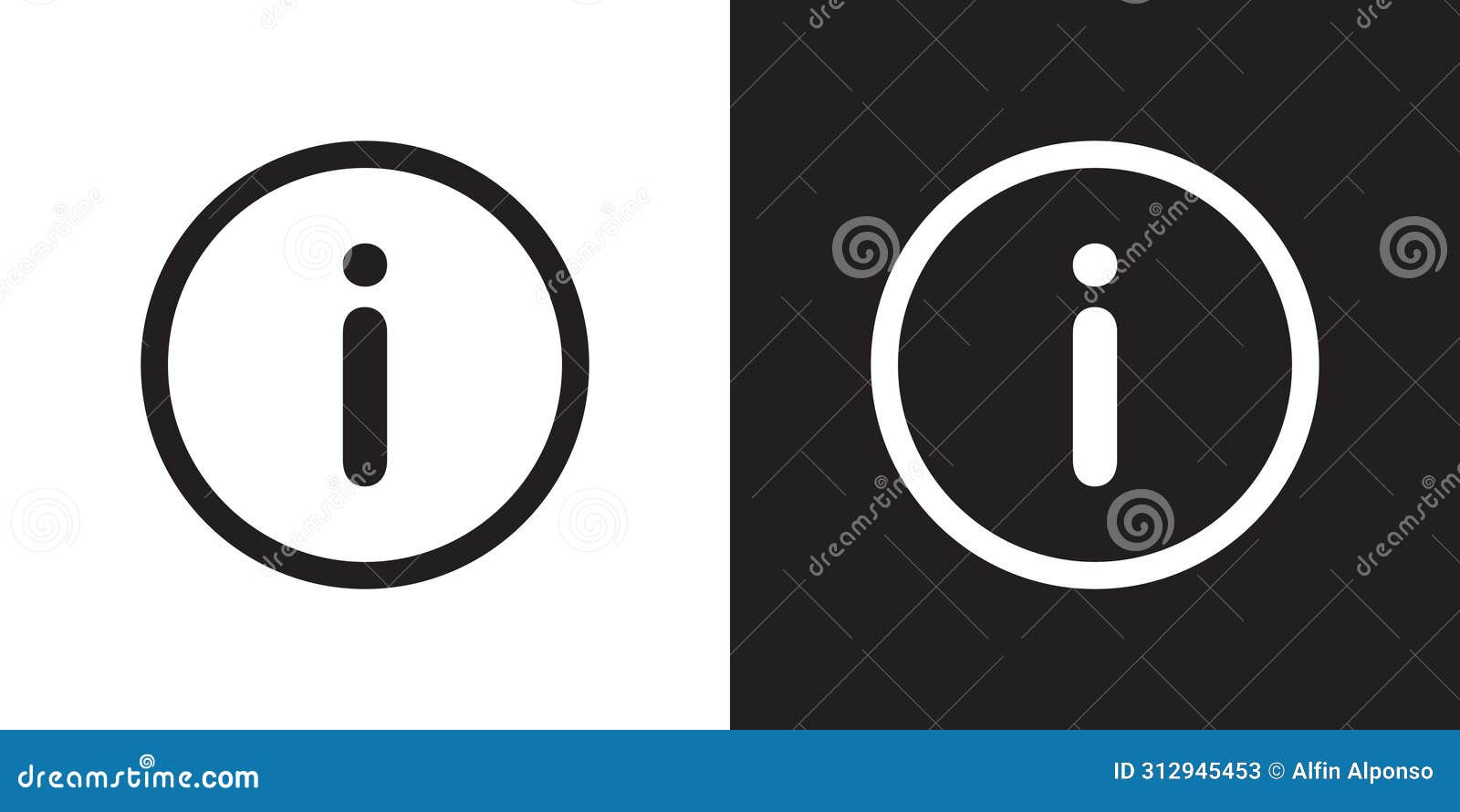 Vector Info Symbol Icon Black and White Stock Vector - Illustration of ...