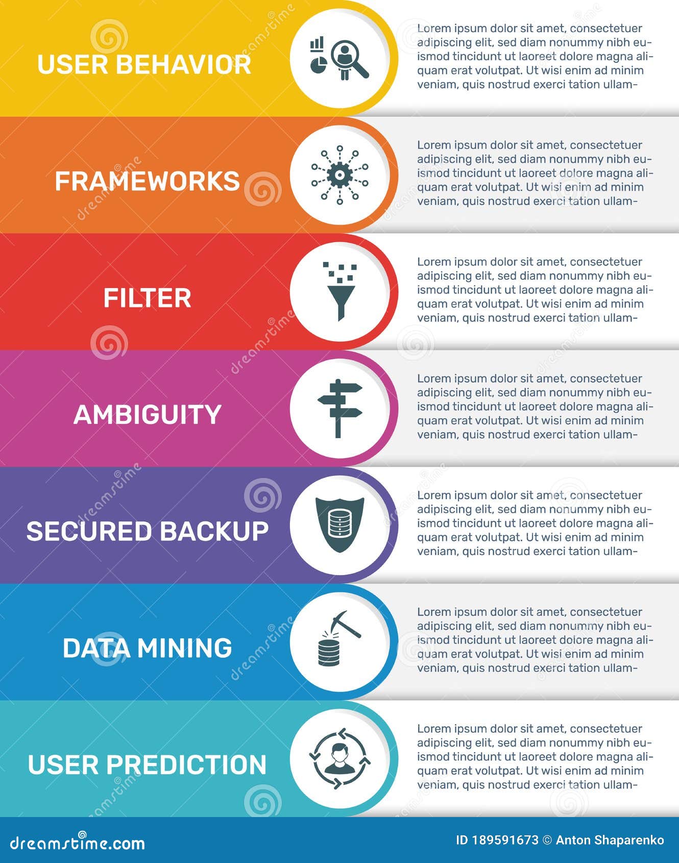 Vector Infographic Banner Template Big Data. Modern Flat Color Design ...