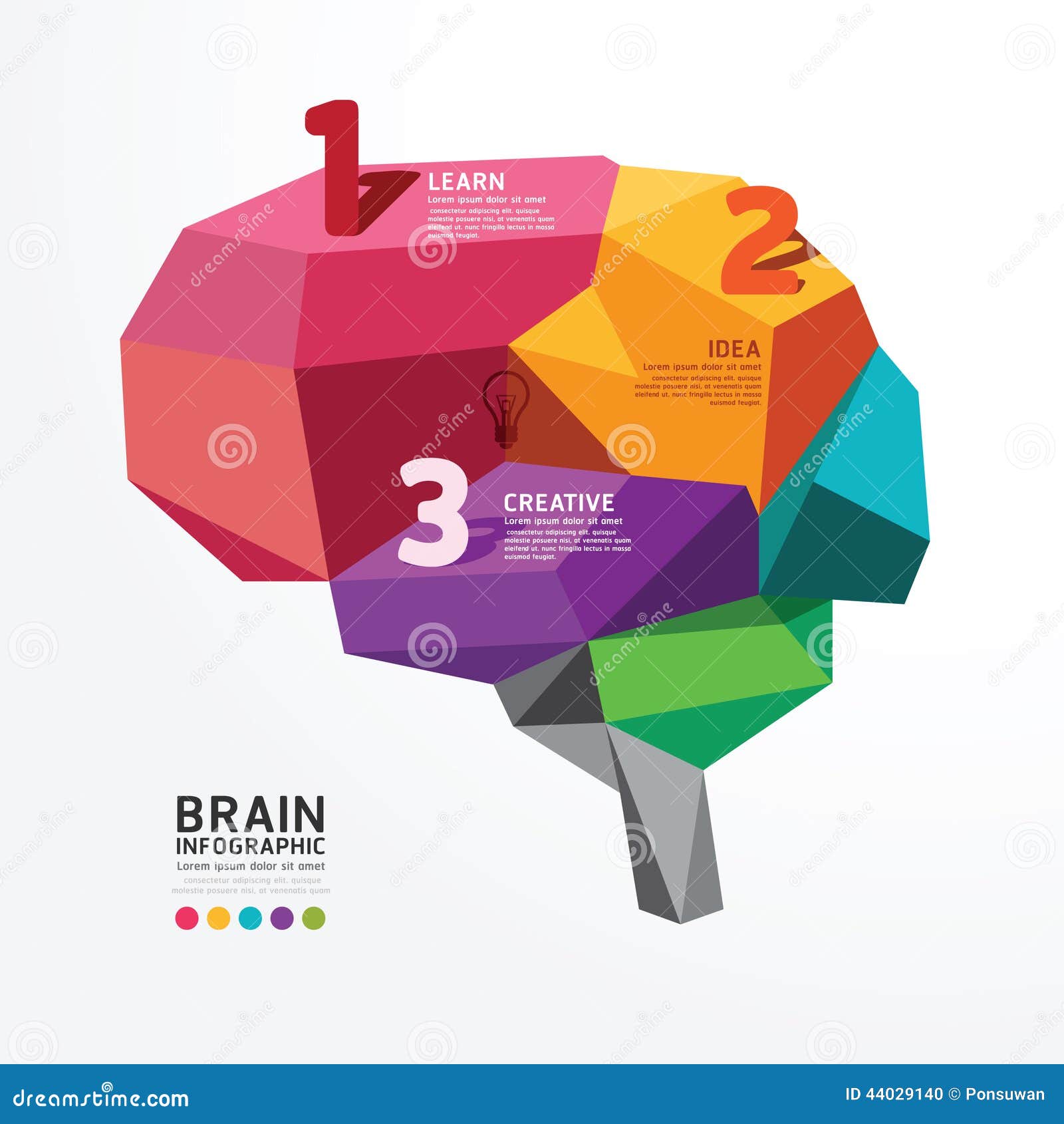 Vector Infographic Brain Design Conceptual Polygon Style. Stock Vector ... Vector Infographic Brain Design Conceptual Polygon Style. Stock Vector ...