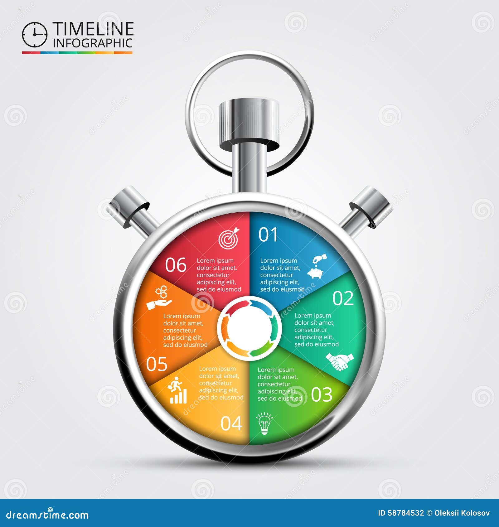 Vector Infographic Chronometerchronologie Stock Illustratie ...