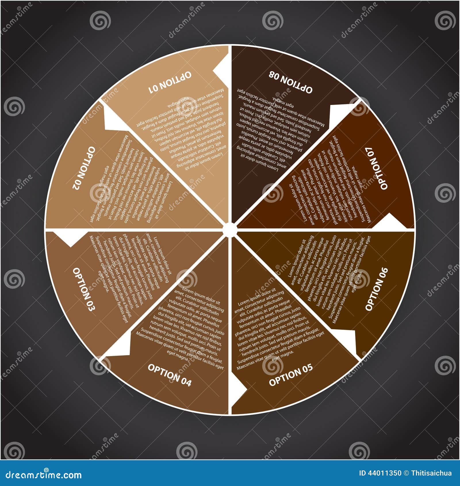 Vector Infographic Circle Graph for Design and Creative Work Stock ...