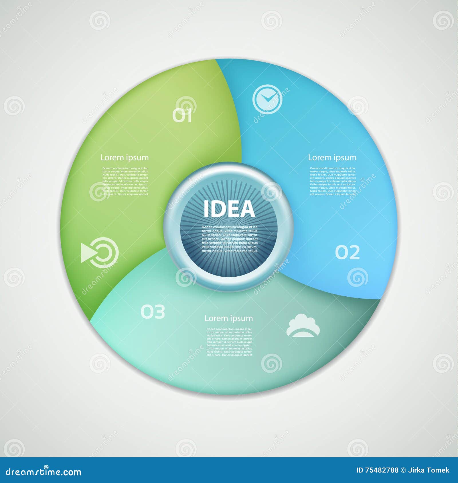Round Chart Infographic Template Vector Illustration | CartoonDealer ...