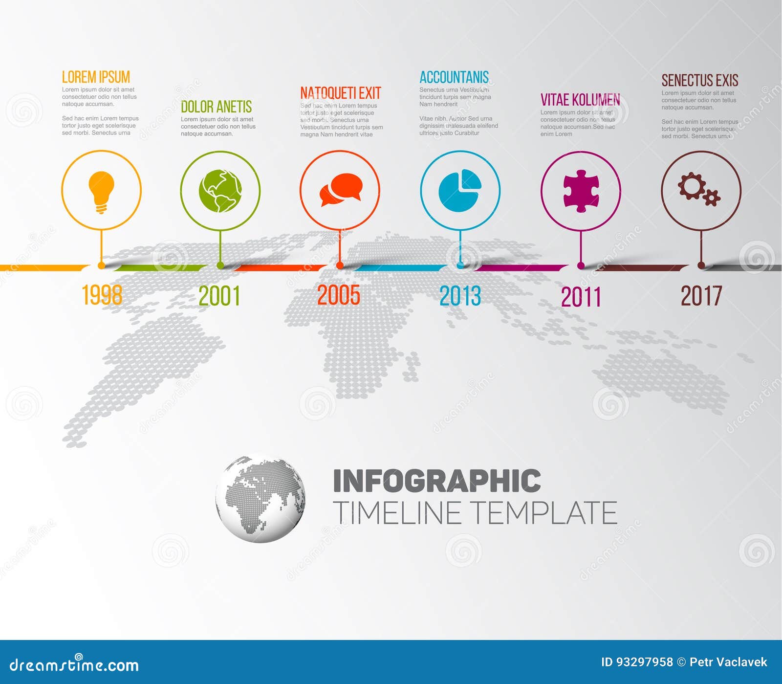 Vector Infographic Company Milestones Timeline Template Stock Vector ...