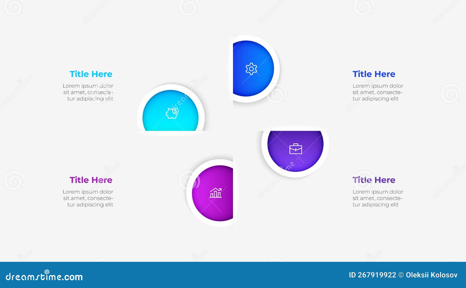Vector Infographic. Cycle Diagram with 4 Options, Steps or Processes ...