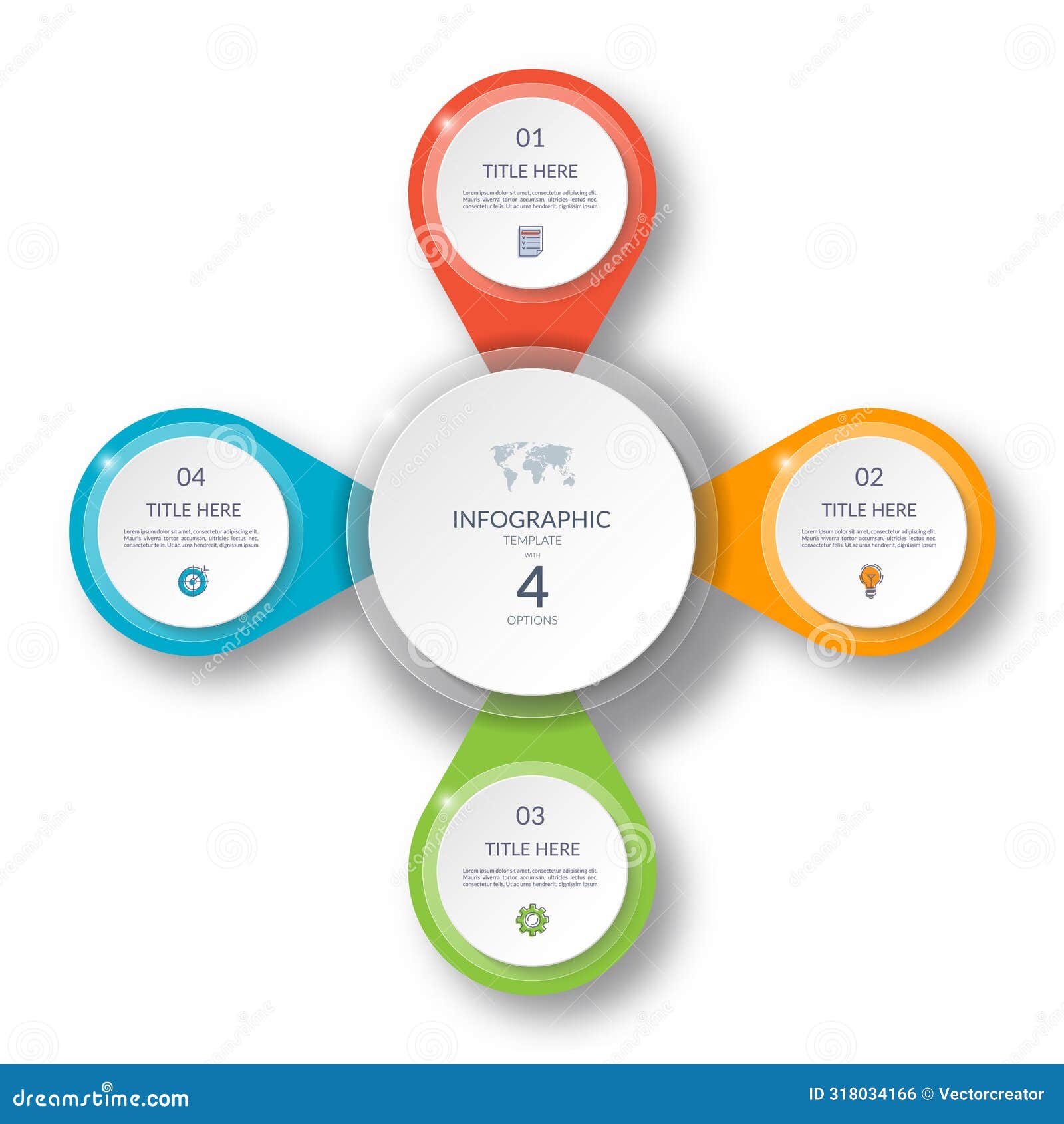 Vector Infographic Cycle Diagram with 4 Steps. Stock Vector ...