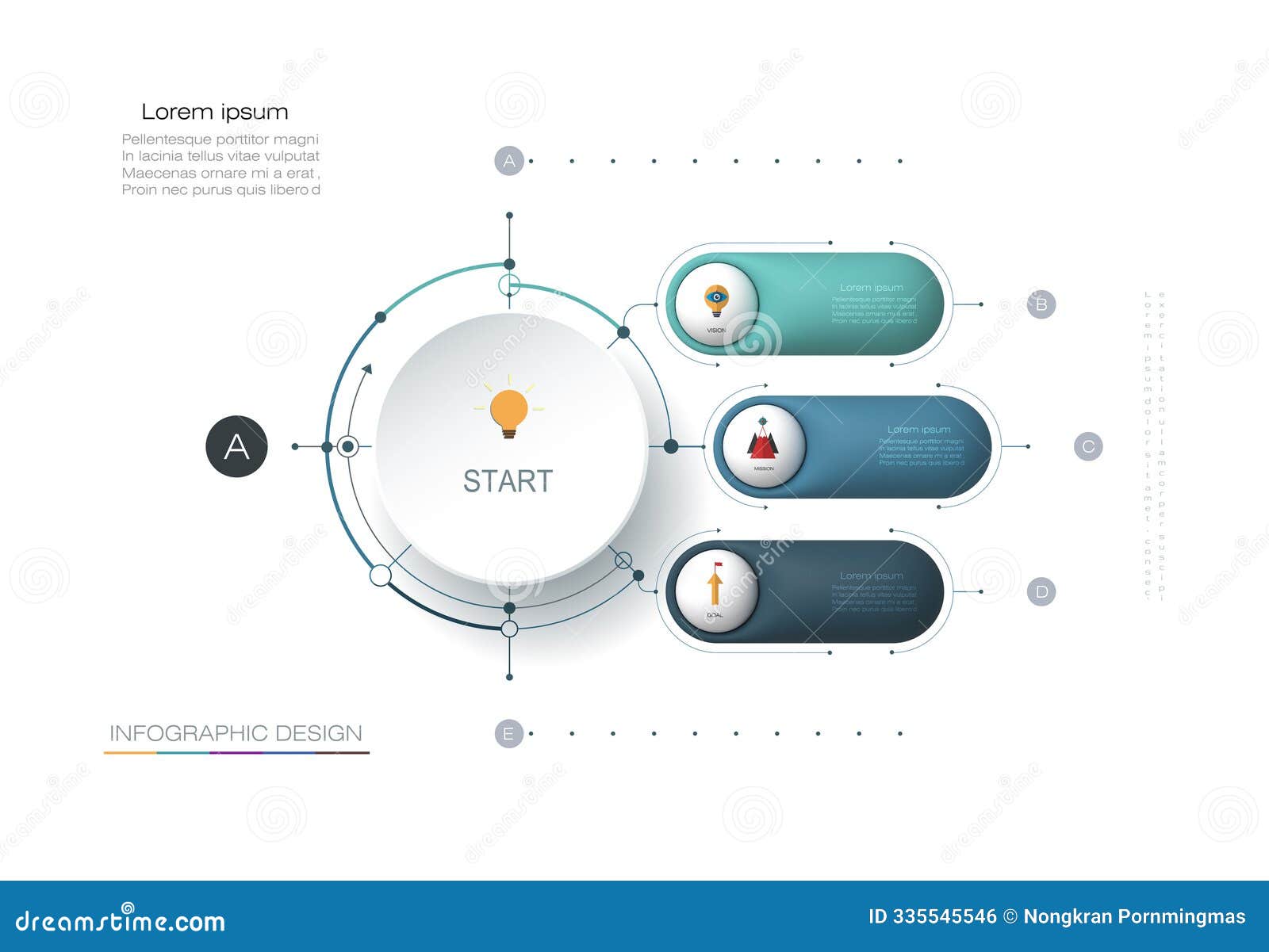 Vector Infographic 3d Circle Label, Template Design. Business Concept ...