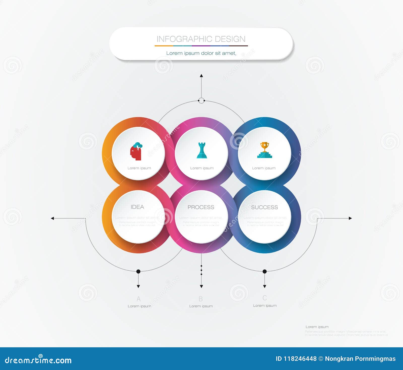 Vector Infographic 3d Circle Label Template Design Stock Vector ...