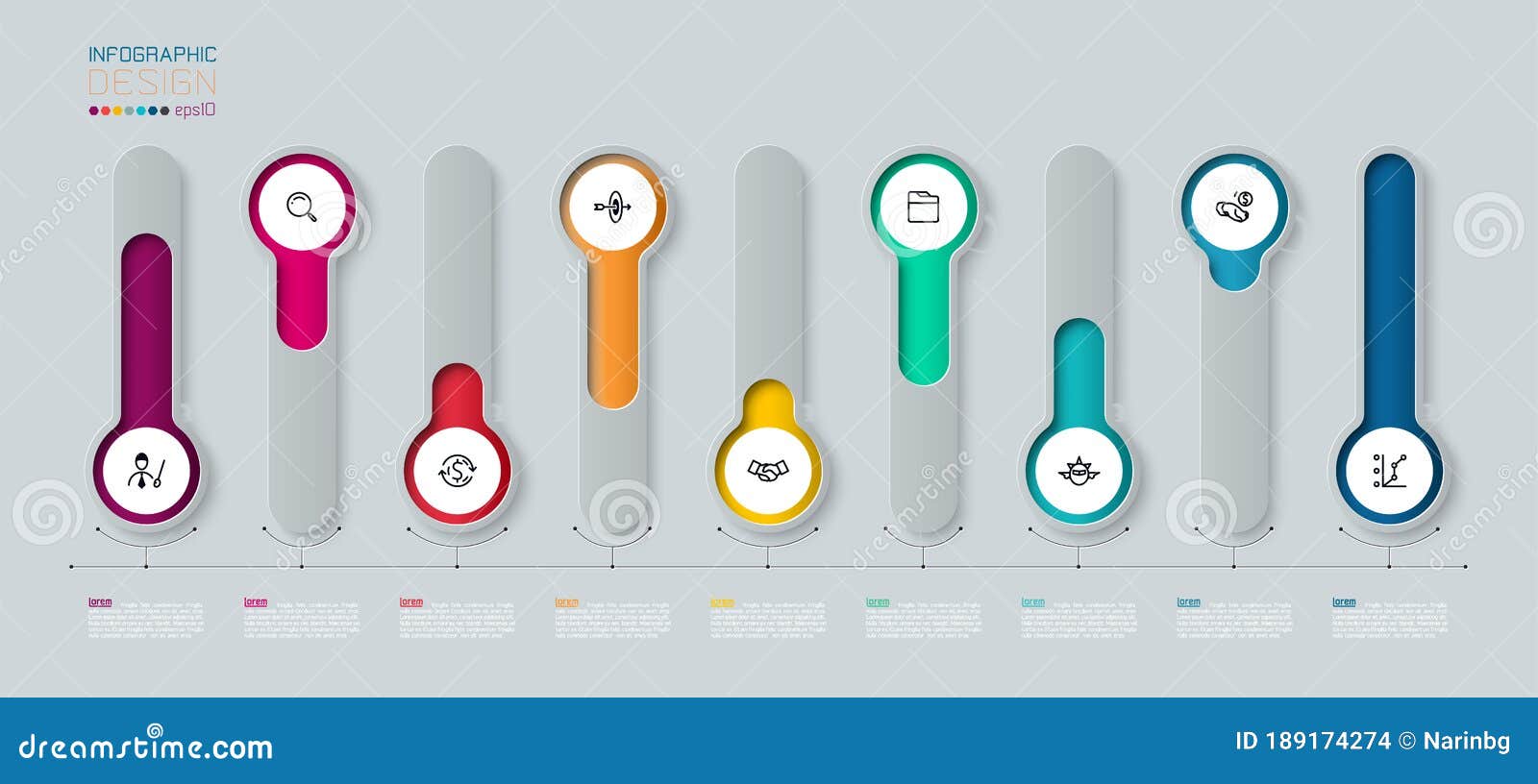 Long Flowchart Purple Background Cartoon Vector | CartoonDealer.com ...