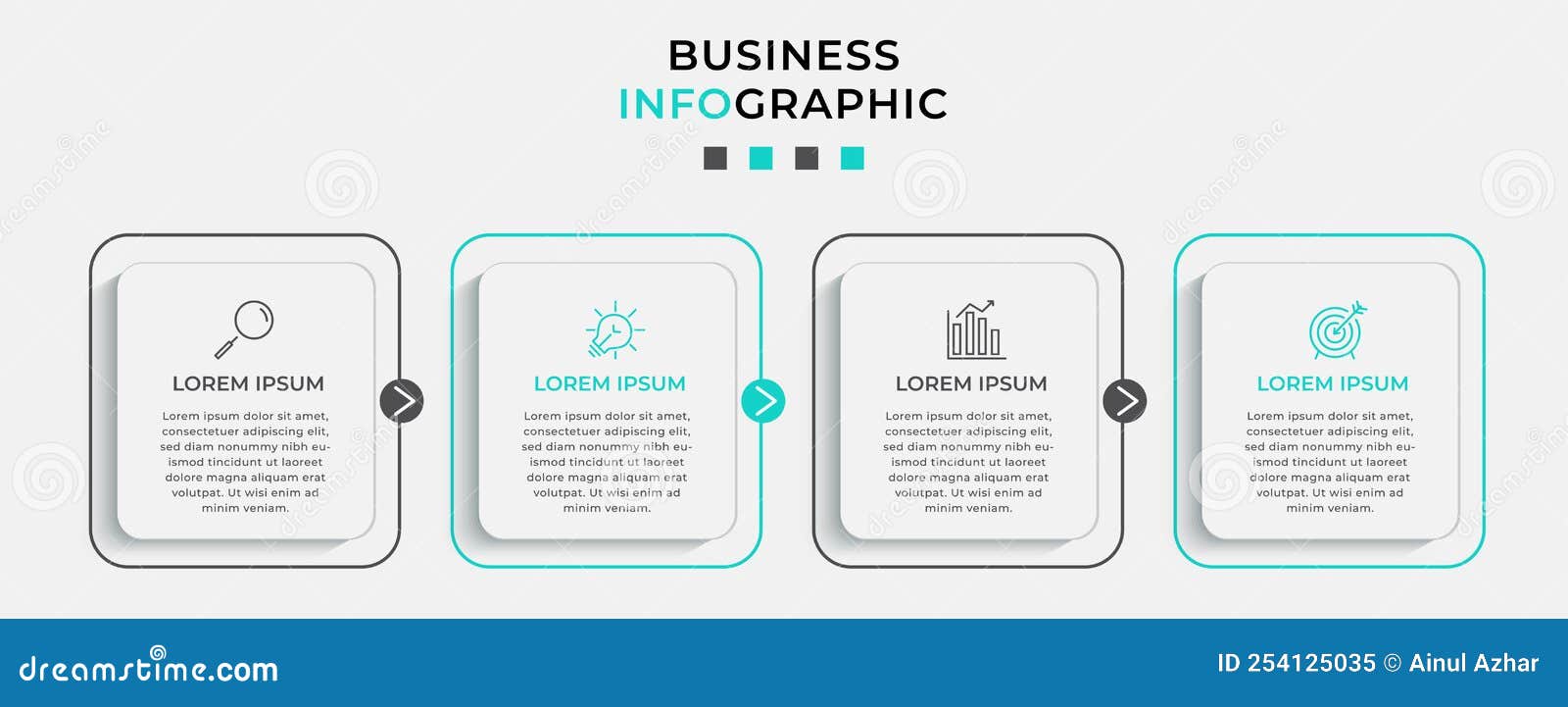 Vector Infographic Design Business Template with Icons and 4 Options or ...