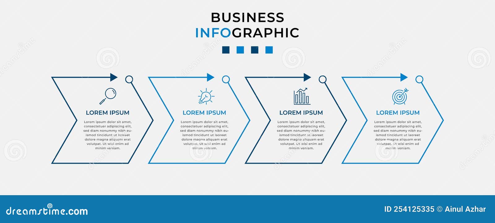 Vector Infographic Design Business Template with Icons and 4 Options or ...