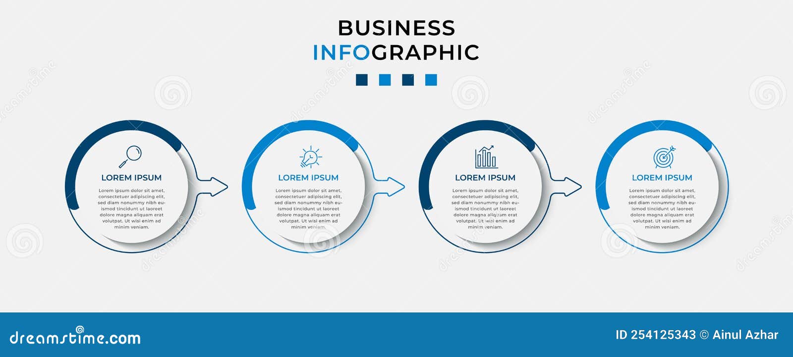 Vector Infographic Design Business Template with Icons and 4 Options or ...