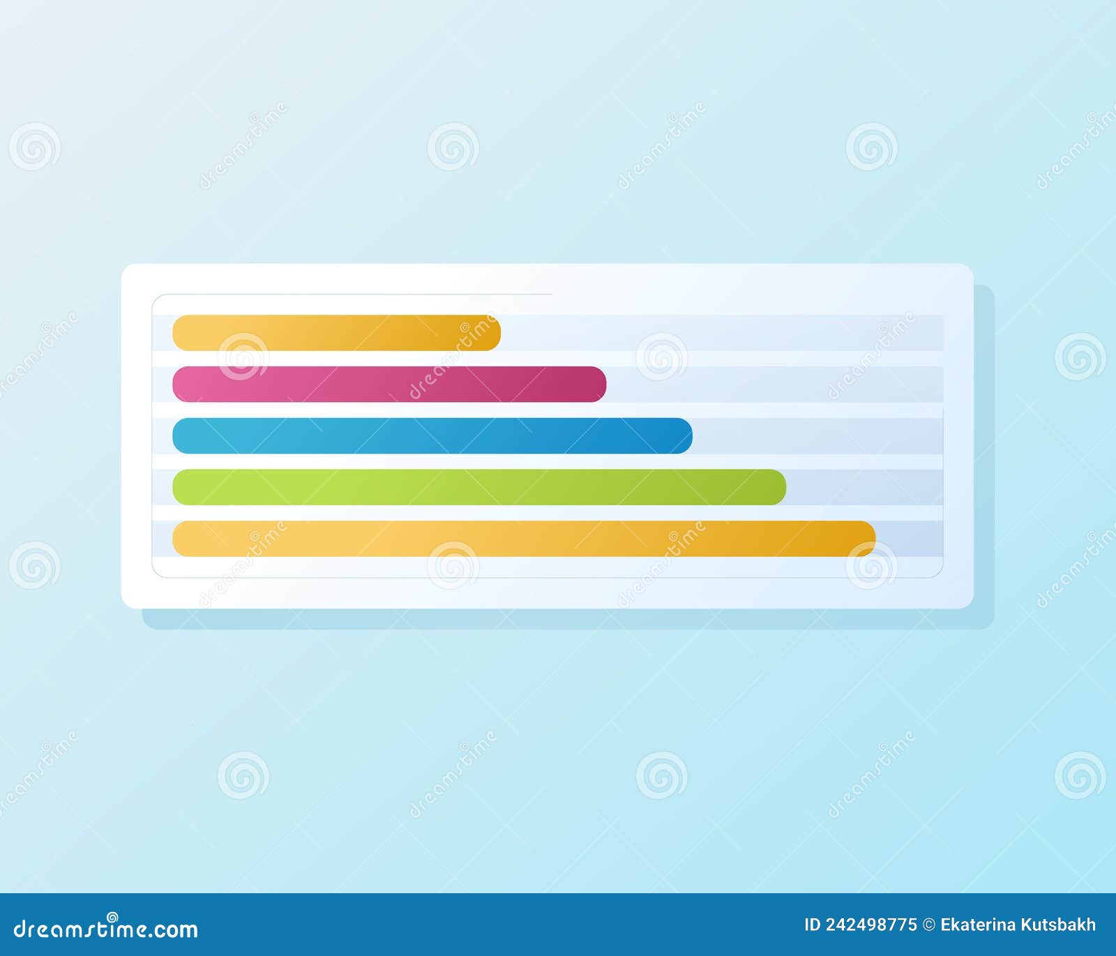 Vector Infographic Design Element, Chart with Multicolored Scales ...