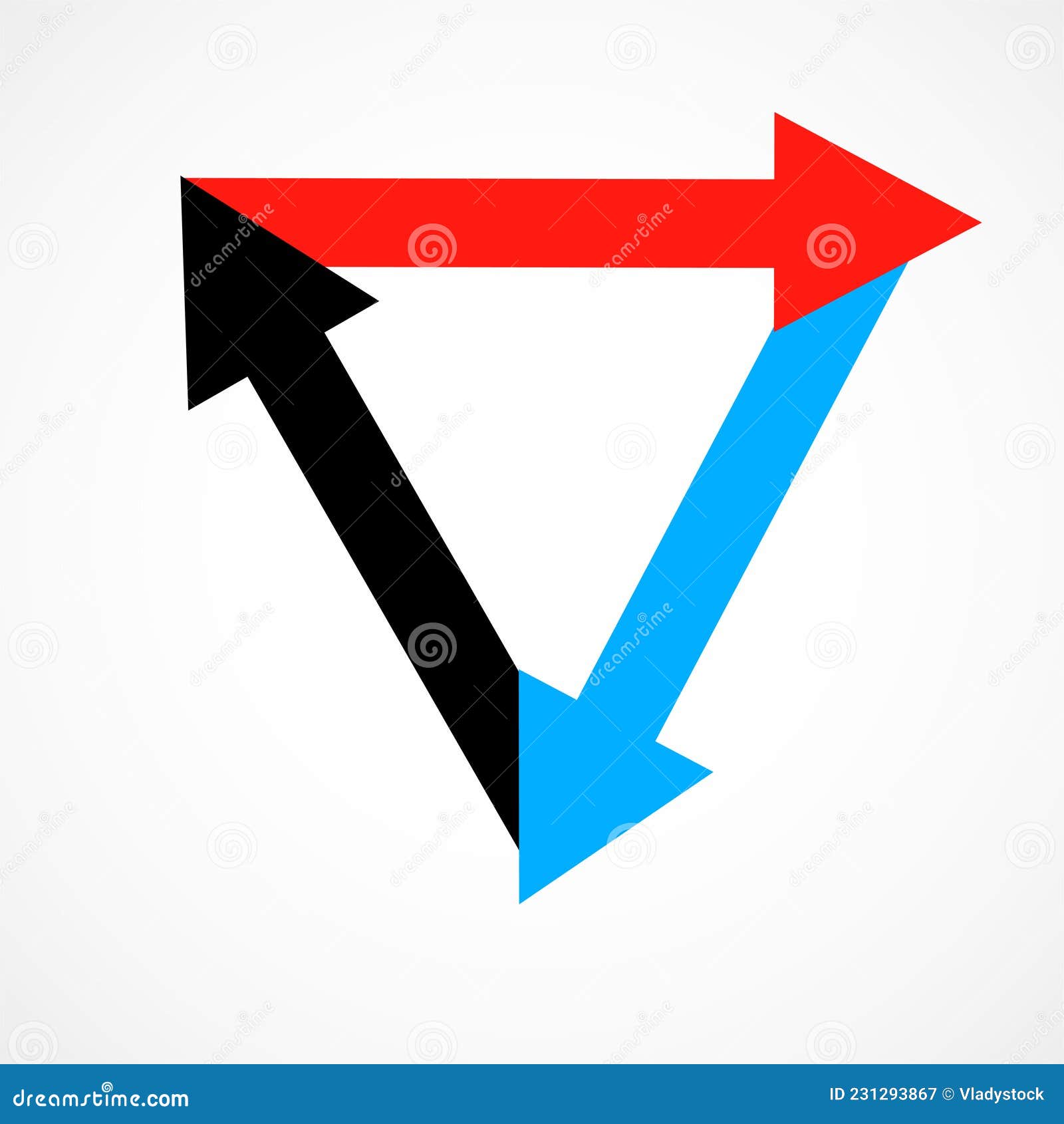 Vector Infographic Design Template with Arrows in Triangle Stock Vector ...