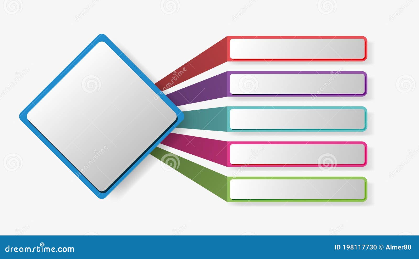 Vector Infographic Design Template. Five Components, Steps, Stages ...