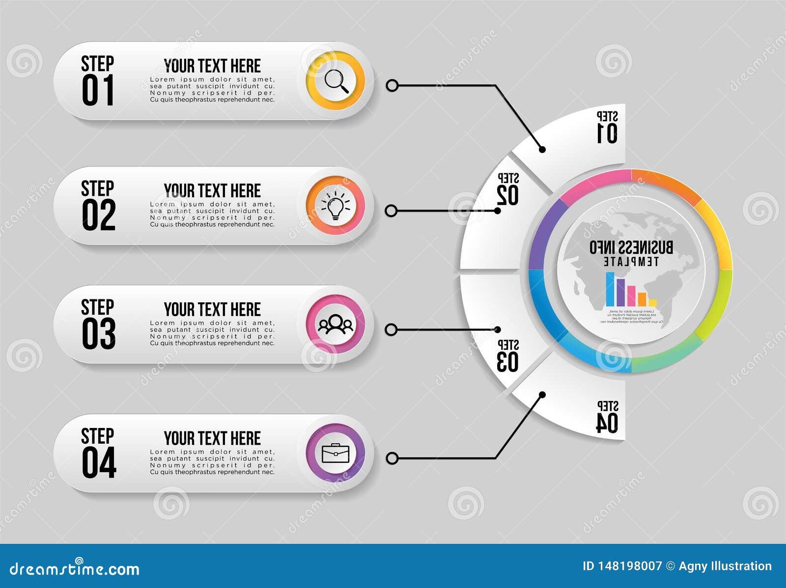 Vector Infographics Elements Template Design with Options Steps ...